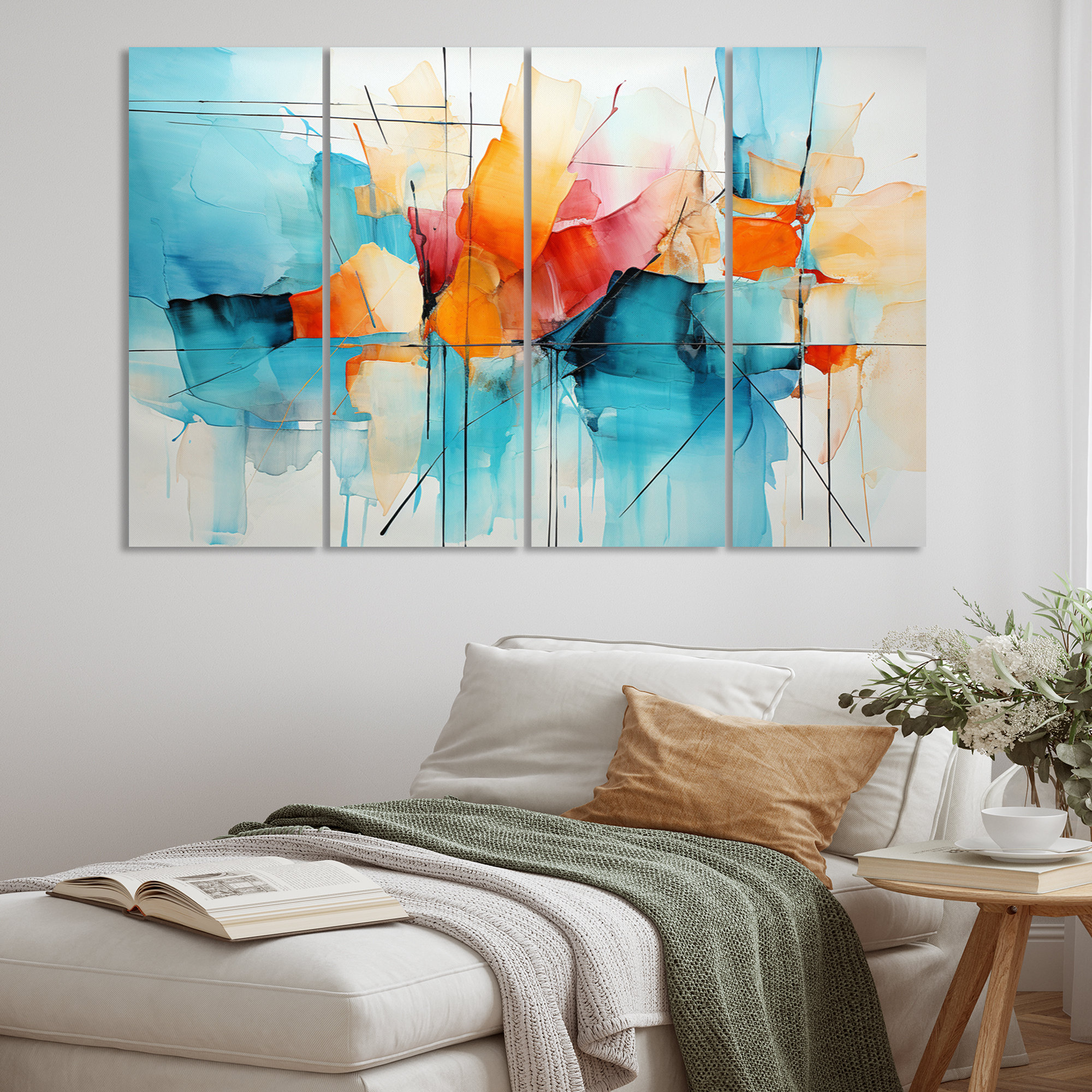 Design Art Collage Symphony I - Abstract Collages Wall Art Living Room ...