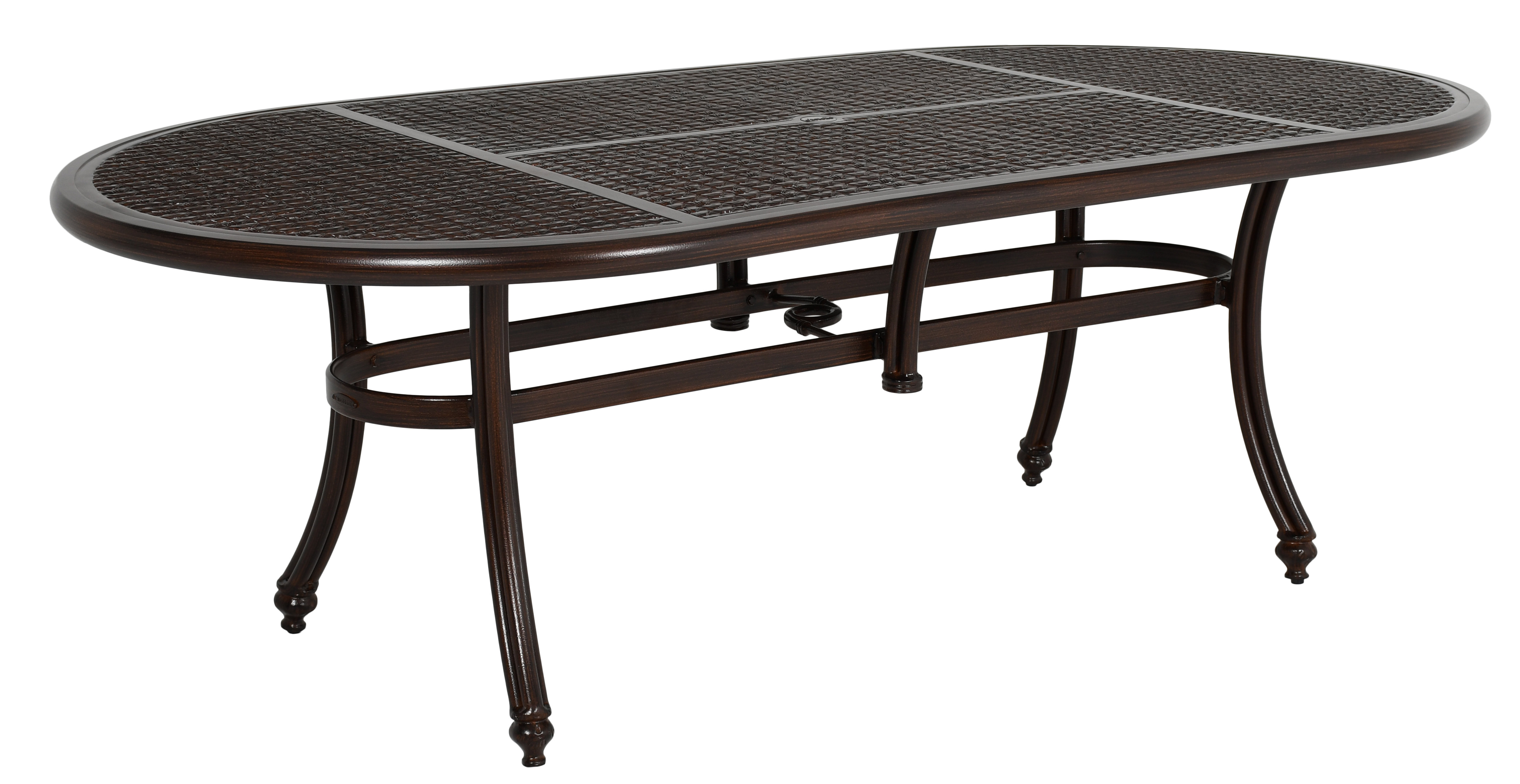 Castelle Coco 84" Oval Dining Umbrella Table - Wayfair Canada