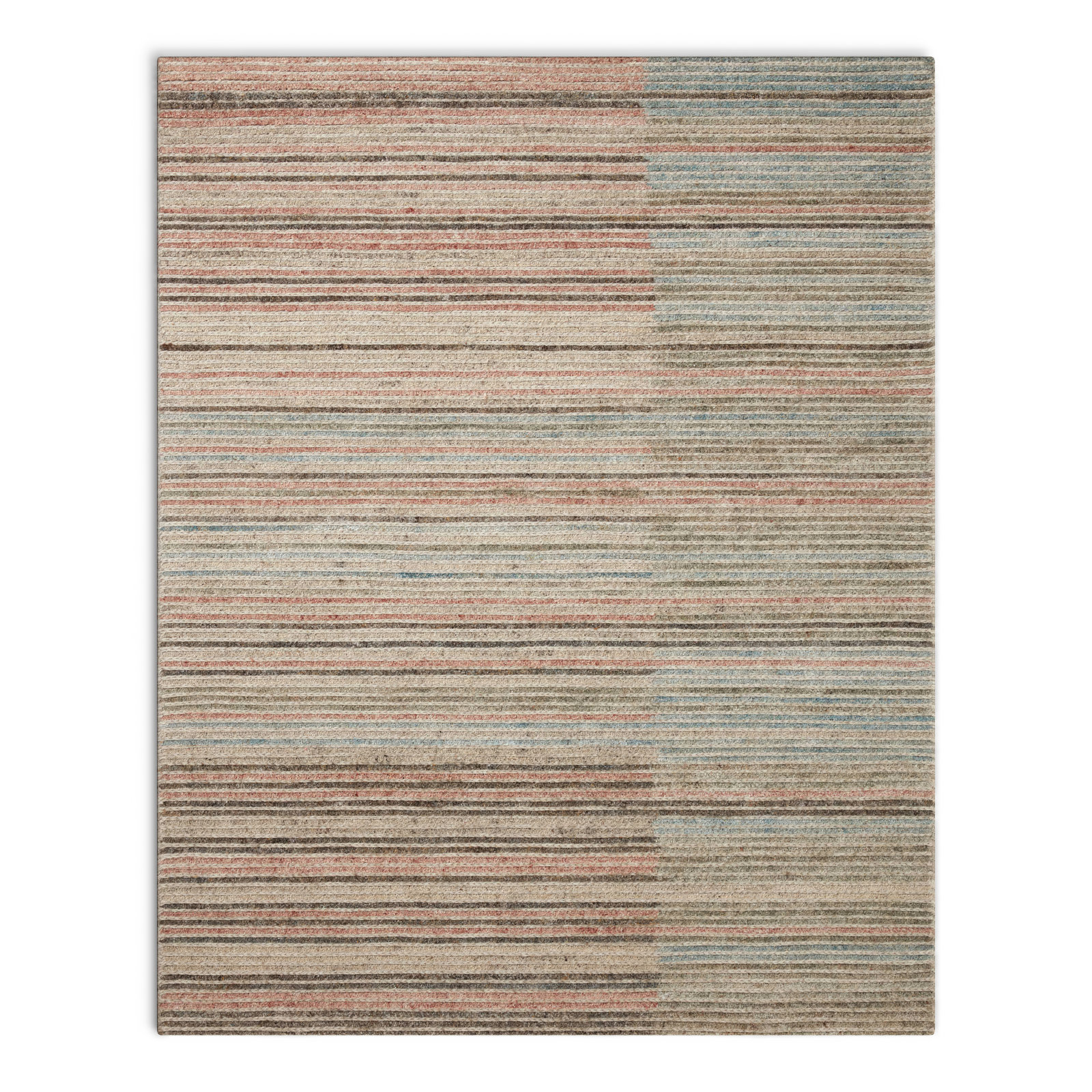 Birch Lane™ Dellar Striped Hand Tufted Wool Area Rug in Beige/Brown ...