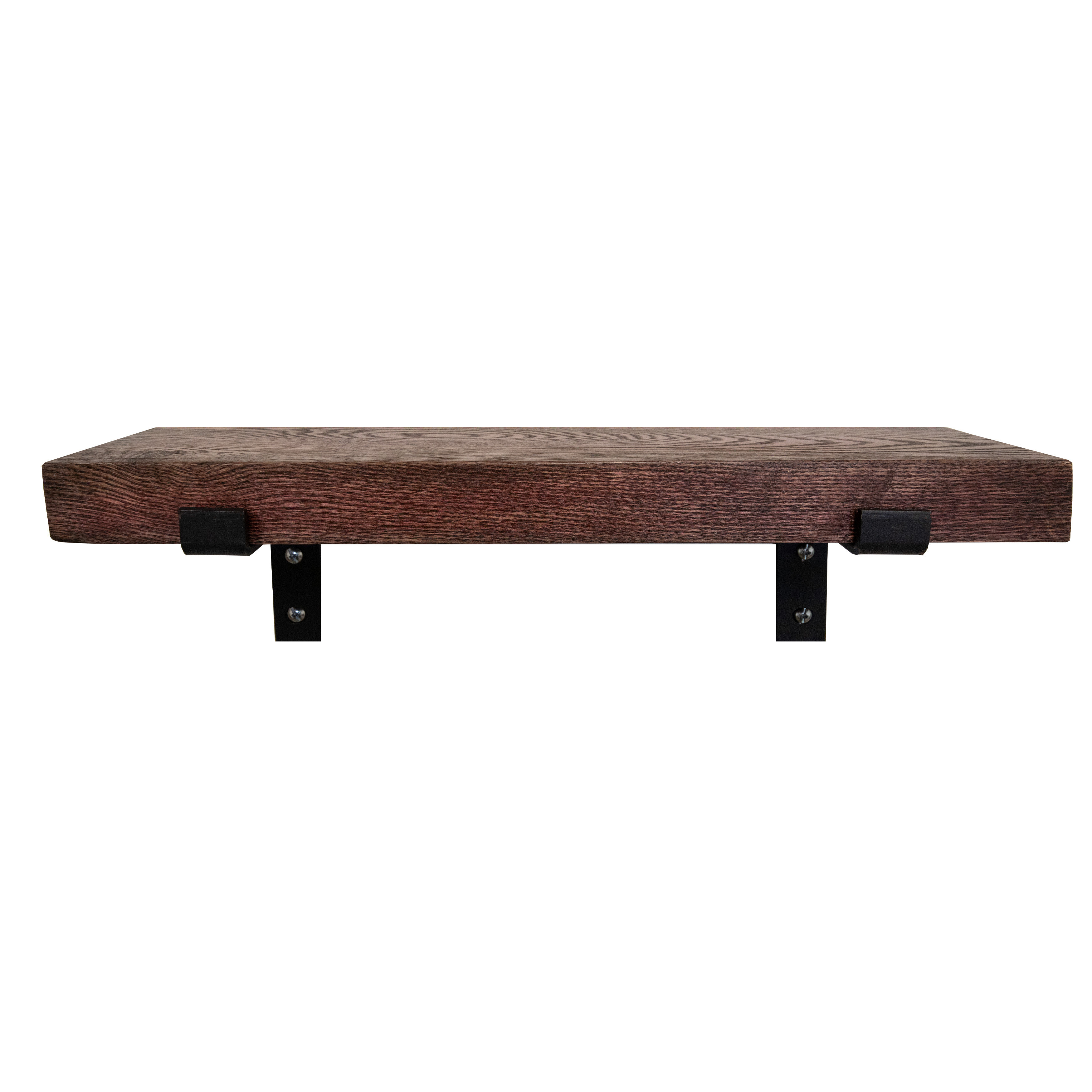 Rayne Mirrors Rayne Red Oak Bracket Shelf Black Cherry | Wayfair