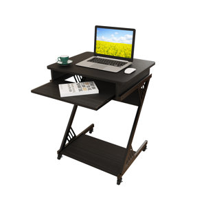 Ebern Designs 23.6" Z-Shaped Computer Desk with Keyboard Tray and ...