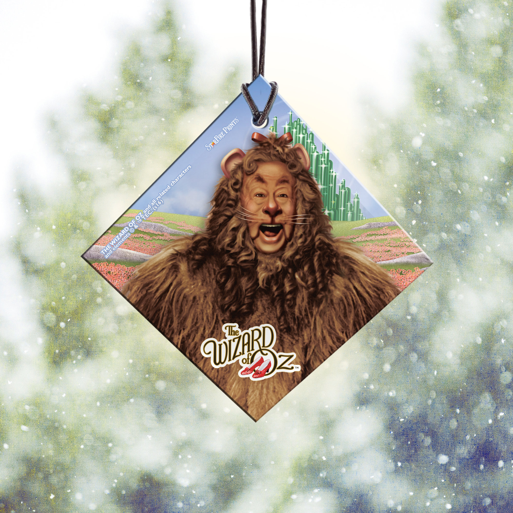 Trend Setters The Wizard of Oz Lion Hanging Glass Print Diamond Shaped Print | Wayfair