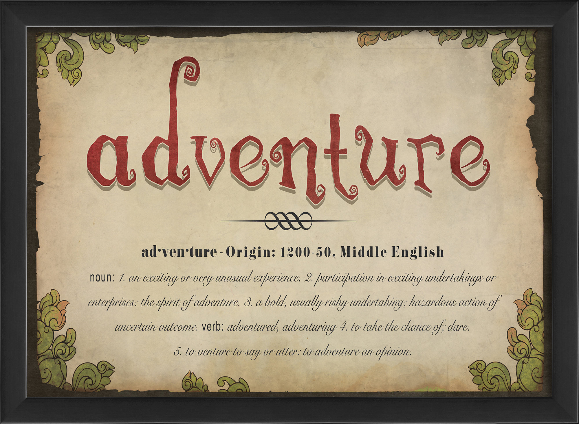 The Artwork Factory Adventure Definition Framed Textual Art | Wayfair