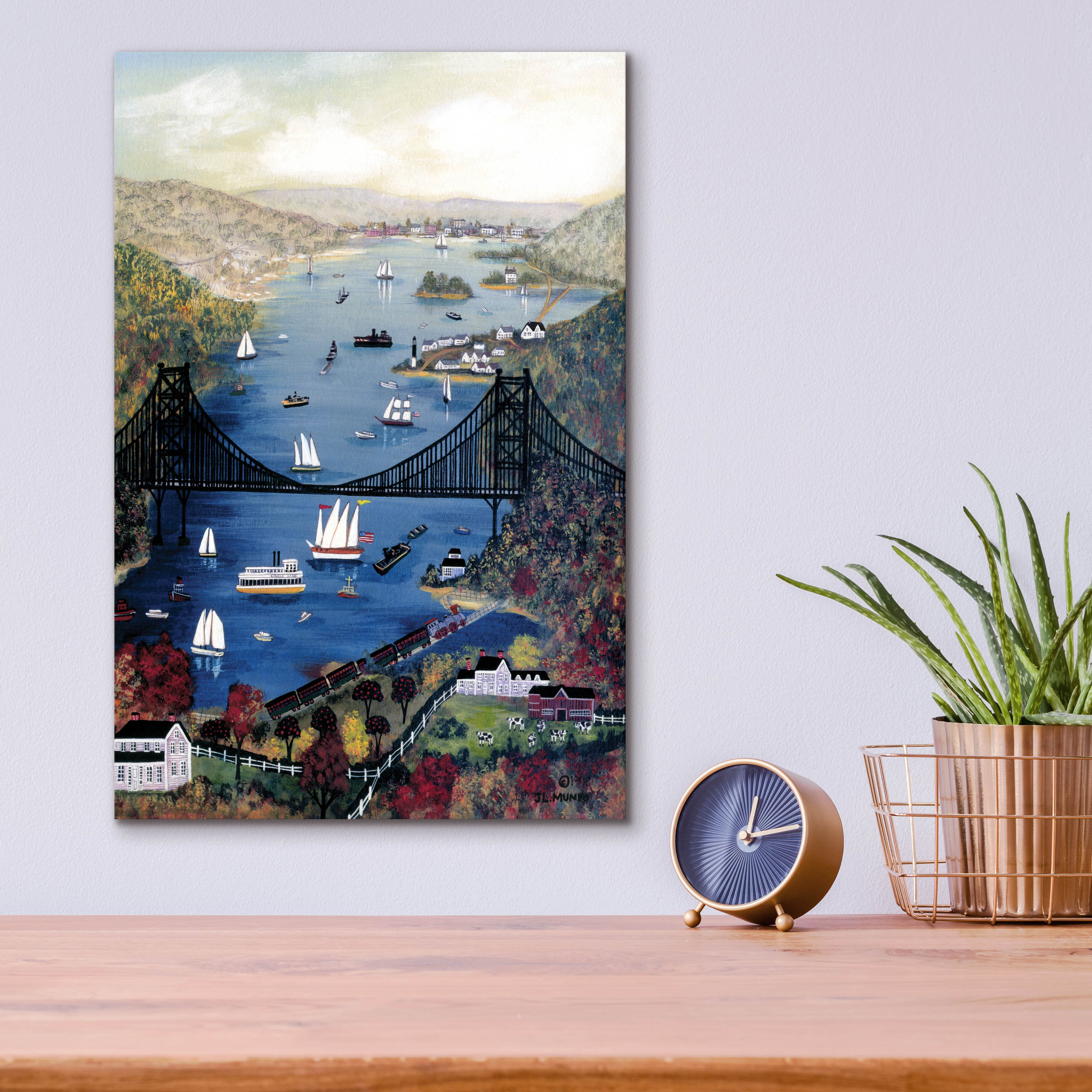 Breakwater Bay 'Bear Mountin Bridge - Hudson River' by JL Munro Acrylic ...