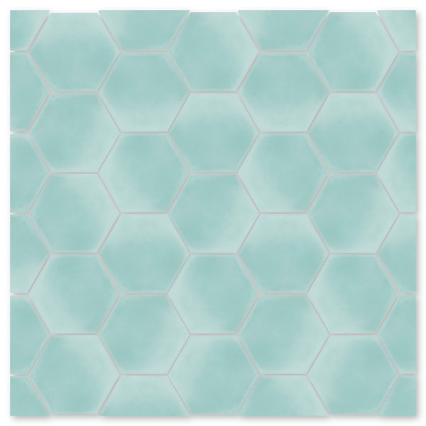 Blue Hexagon Floor & Wall Tiles | Wayfair