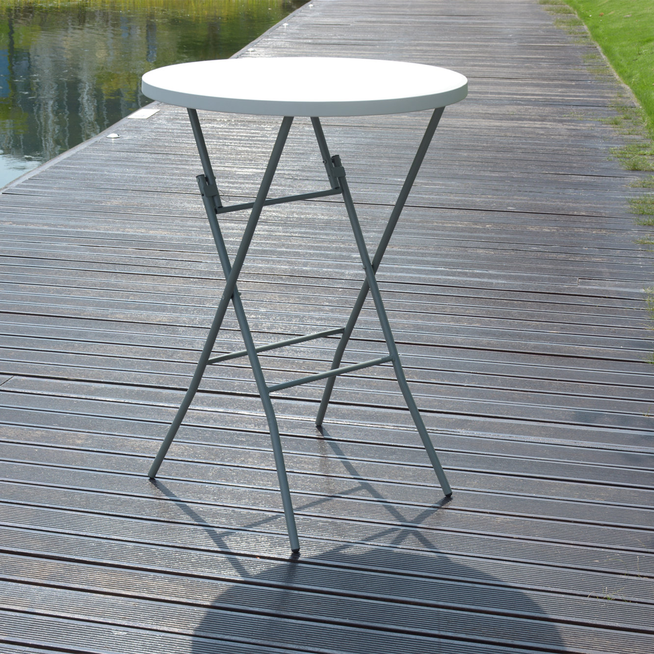 Brosisincorp 32 Inch Round Plastic Bar Height Folding Event High ...