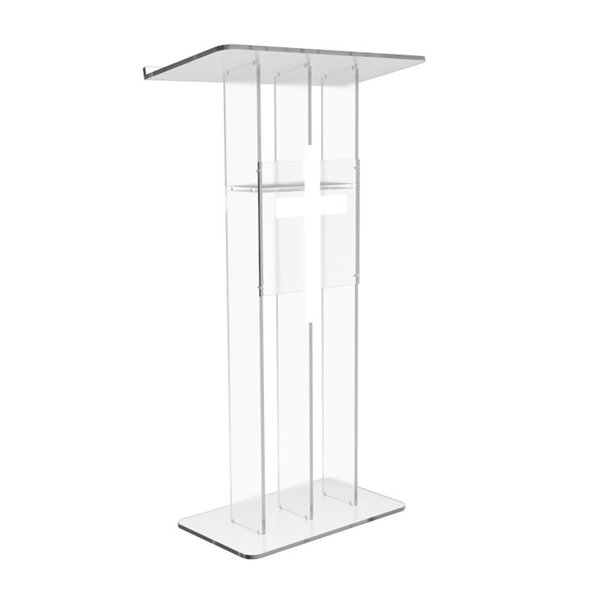 FixtureDisplays Clear Podium Plexiglass Lecturn Transparent Church ...