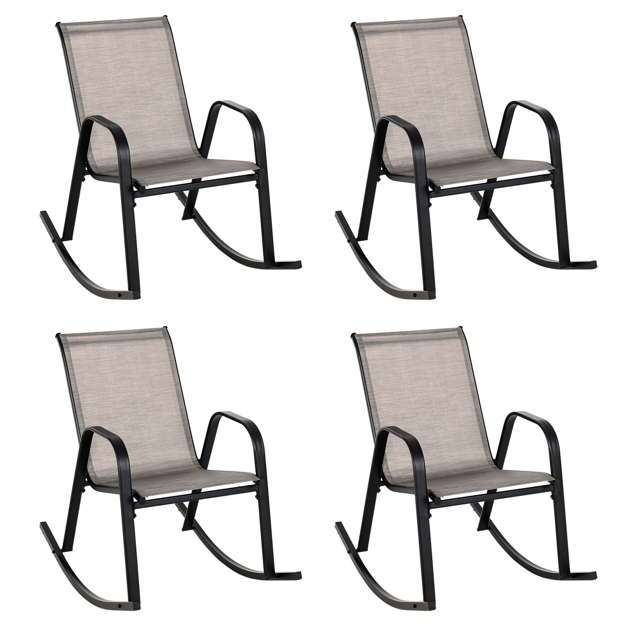 Red Barrel Studio® Hinklin Metal Outdoor Rocker Chair | Wayfair