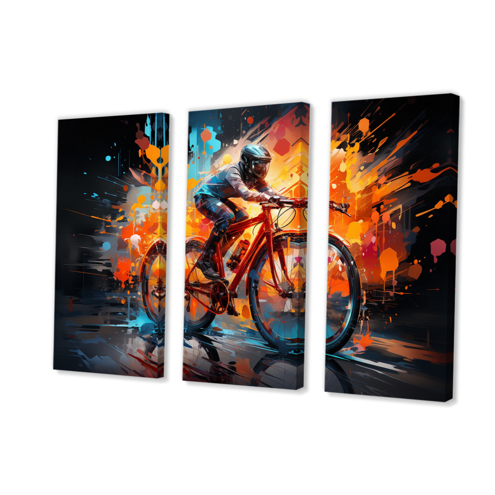 Winston Porter Bicycle Abstract Fusion An - Transportation Wall Art ...