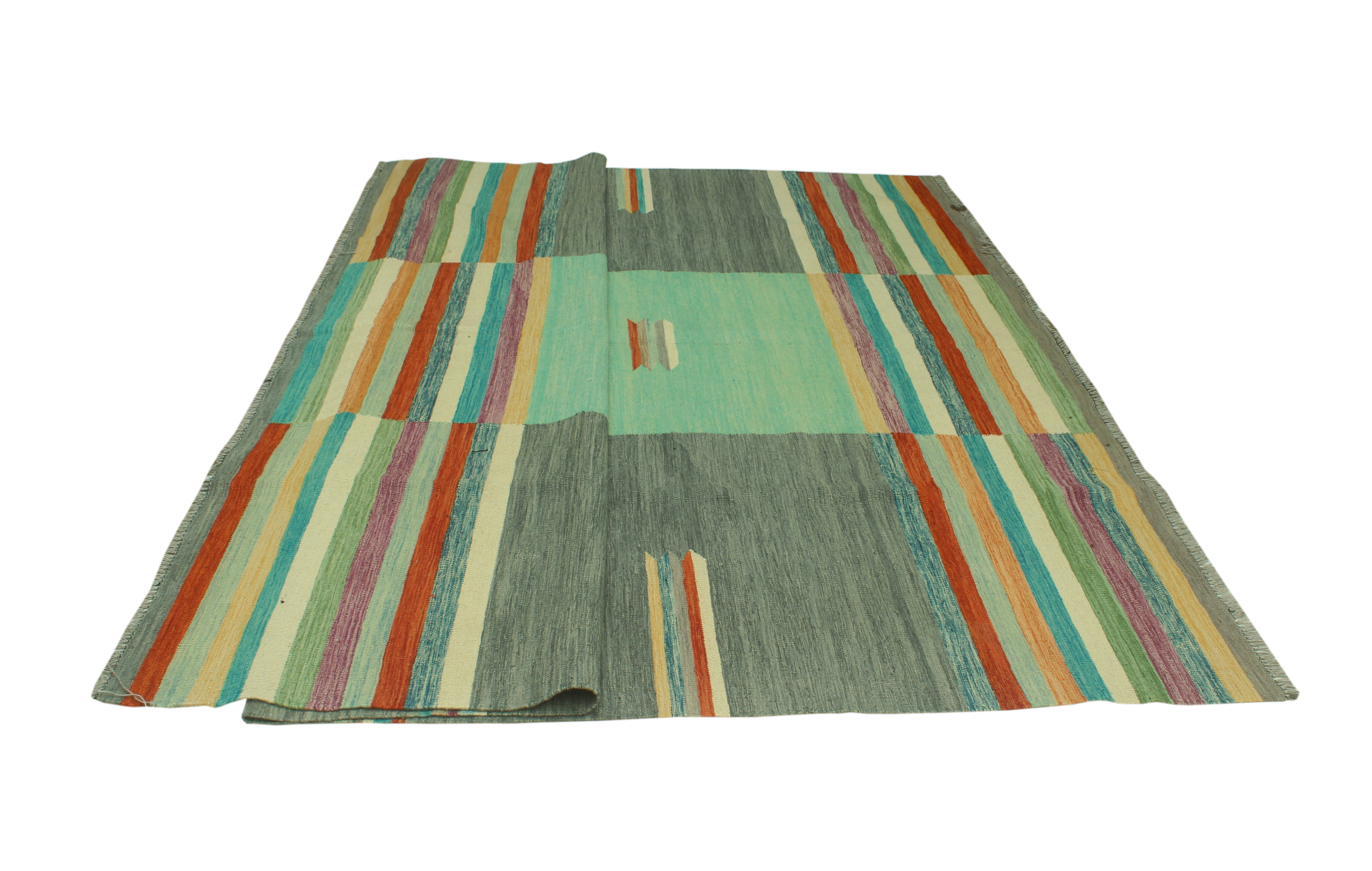Dakota Fields Winchester Kilim Elitia Lt. Green Rug | Wayfair