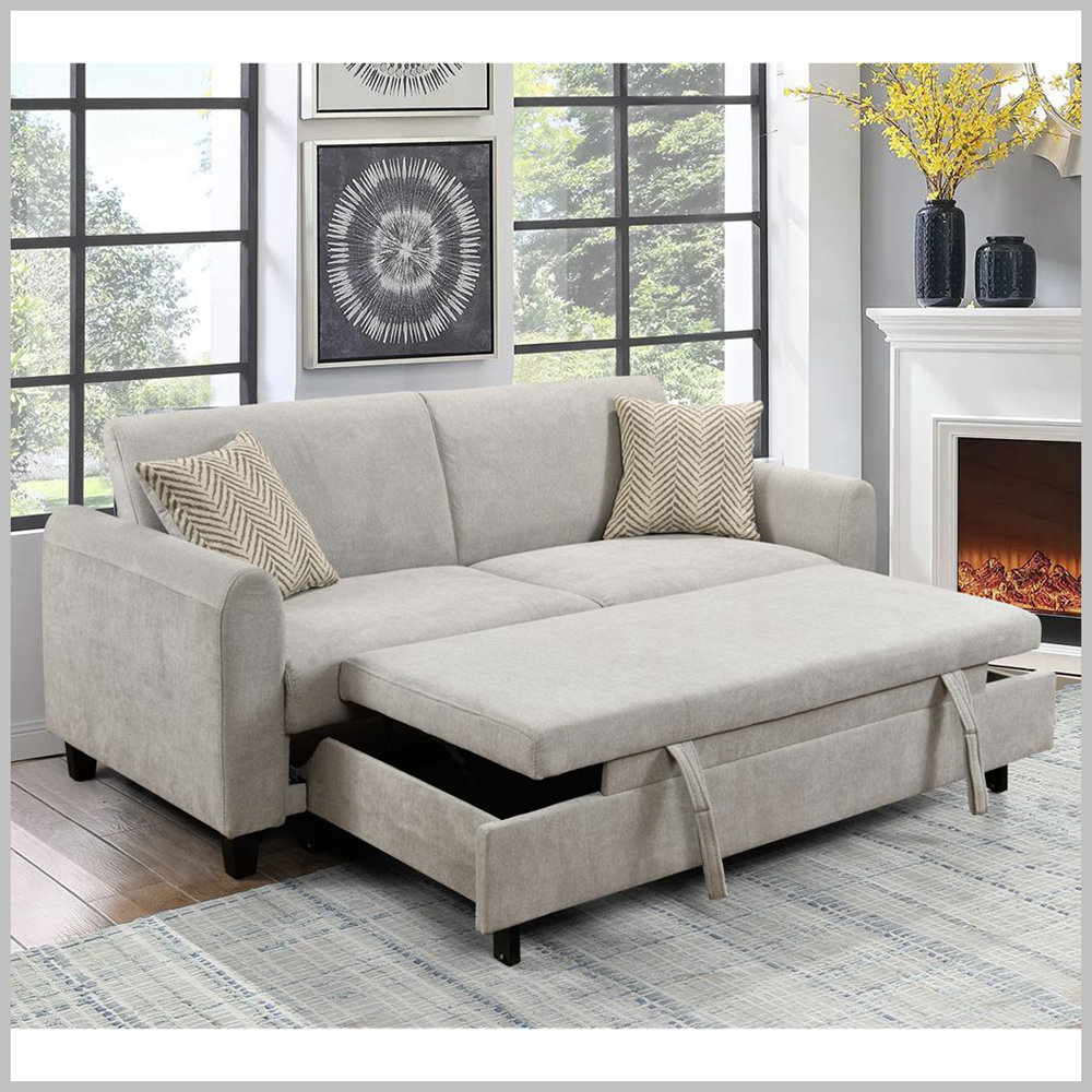 Latitude Run® Irvinson 77" Upholstered Sleeper Sofa | Wayfair