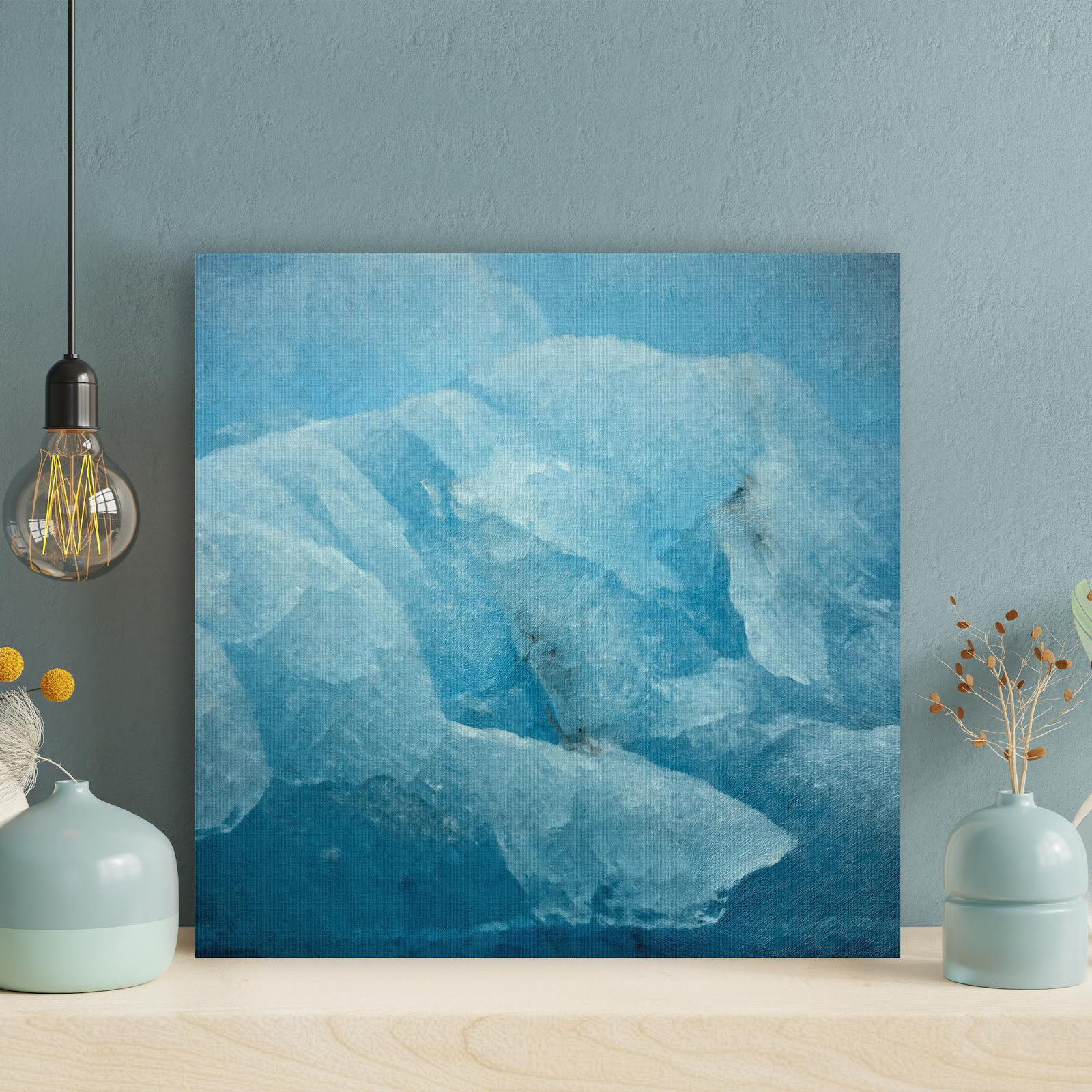 Loon Peak® " Mountain With Blue Scale " Painting Print - Wayfair Canada