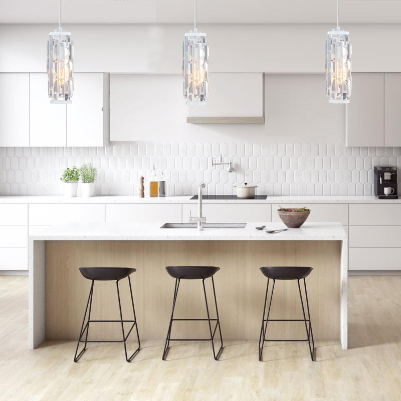 Mercer41 1-Light Crystal Kitchen Island Pendant Light | Wayfair