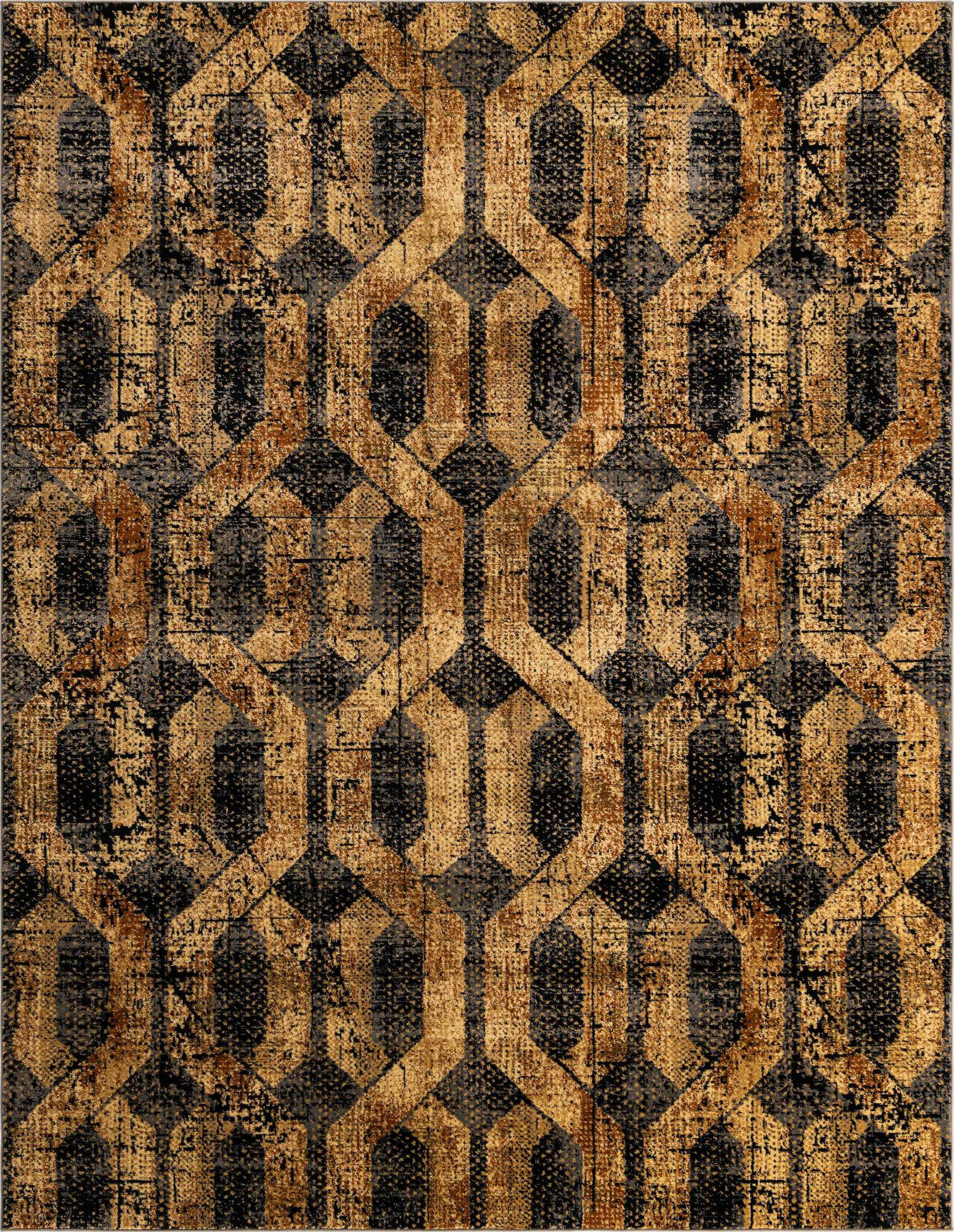 17 Stories Machine Woven Performance Brown/Gray Rug | Wayfair