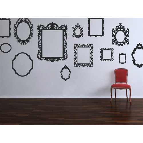 The Decal Guru Antique Picture Frames Wall Decal & Reviews | Wayfair