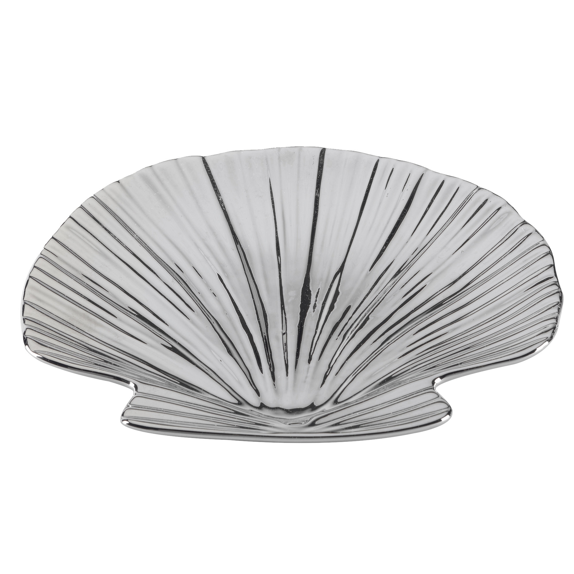 Certified International Silver Plated 3-D Shell Platter | Wayfair