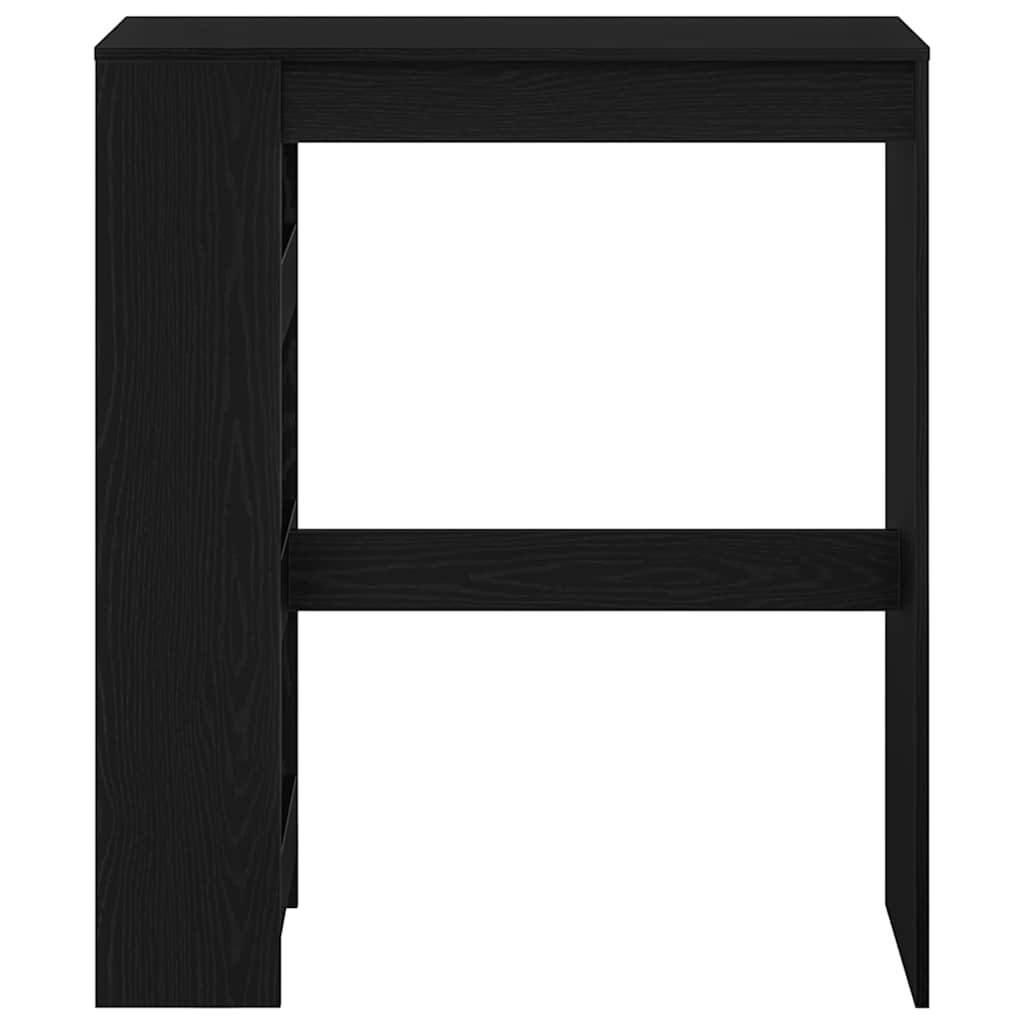 Ebern Designs Bar Table With Racks Black Oak 35.4X15.7X40.7" Engineered ...
