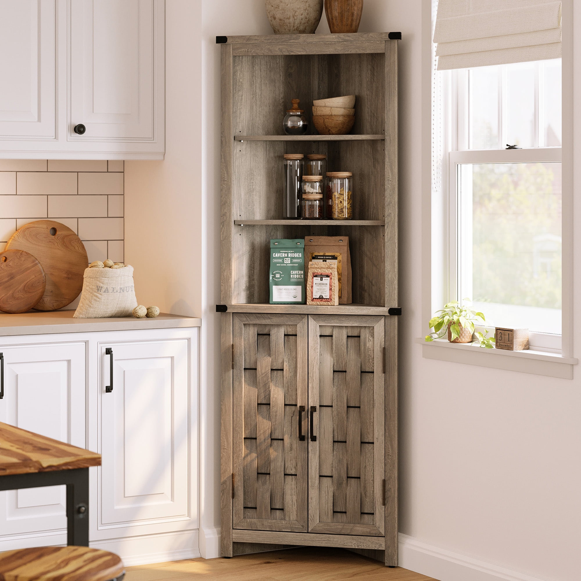 Gracie Oaks Corner Storage Cabinet | Wayfair