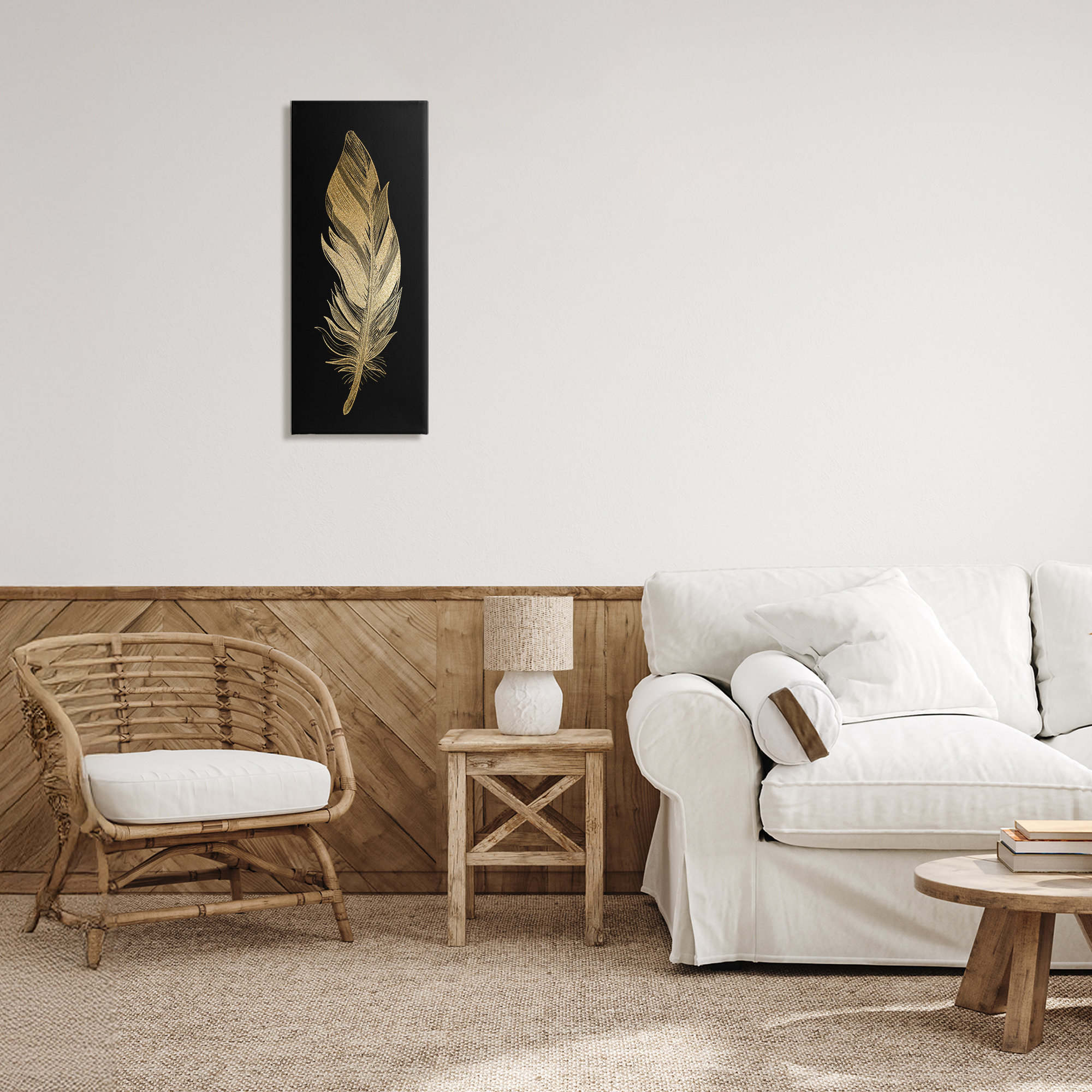 Mercer41 Glam Lined Feather Canvas, design by Kim Allen - Wayfair Canada