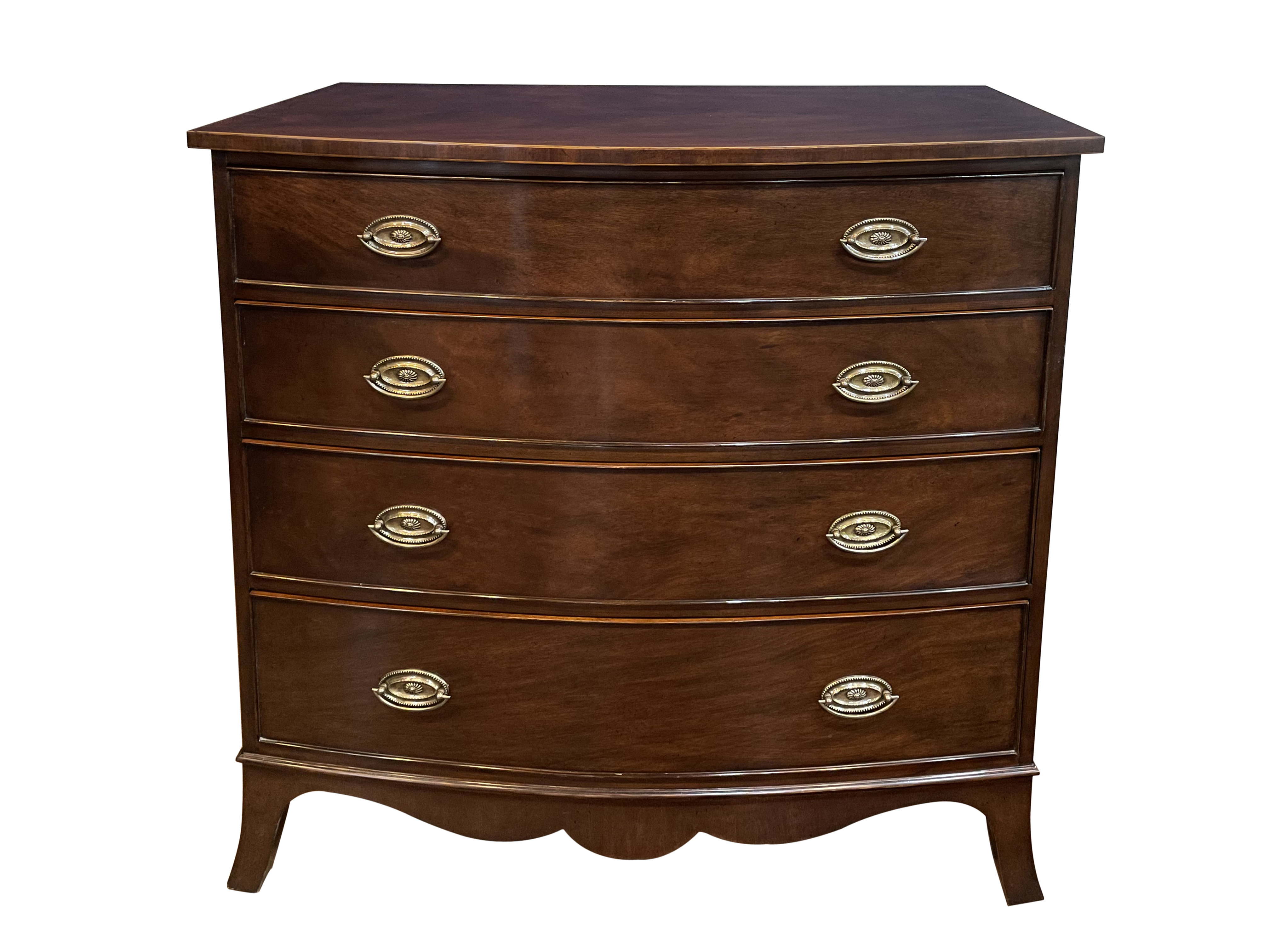 Leighton Hall Furniture Bow Front Mahogany Chest | Wayfair
