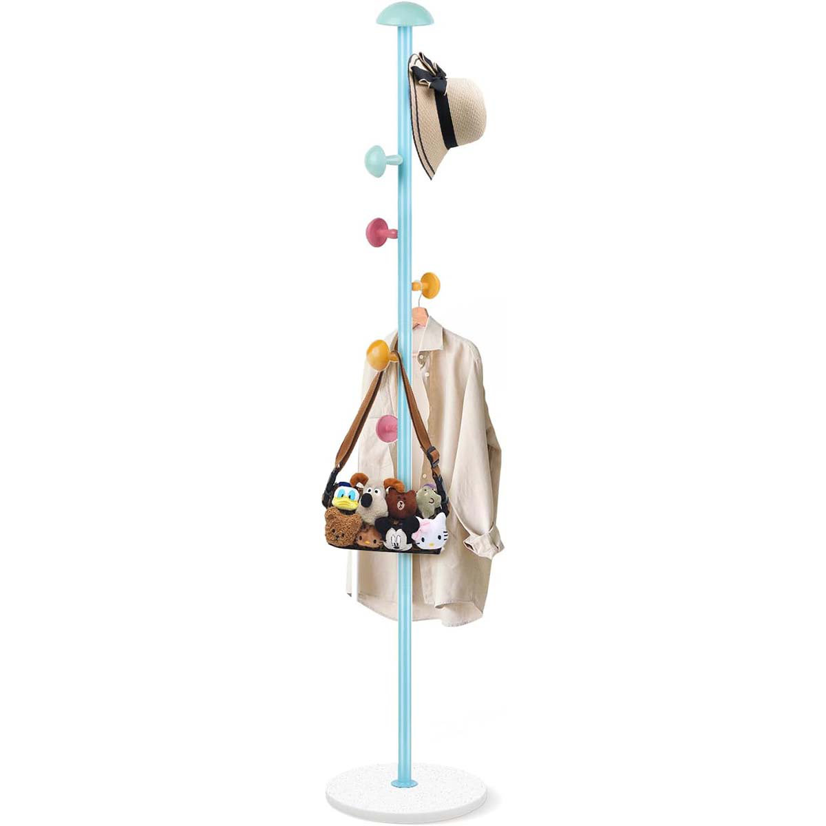Rebrilliant Mushroom Coat Rack, Metal Coat Tree Stand With 7 Hooks ...