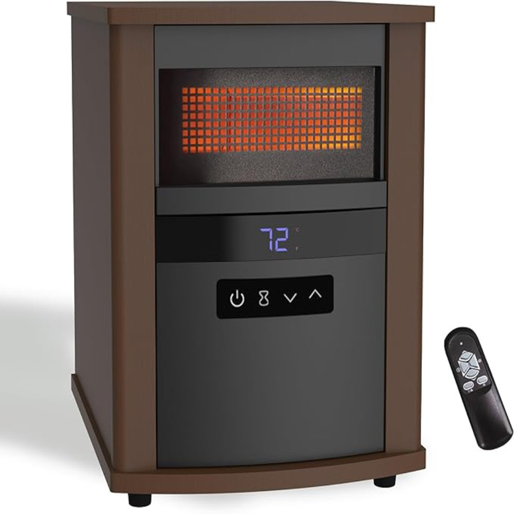 BUILTCO Space Heater 1500W Energy Efficient Infrared Heater For Quick ...