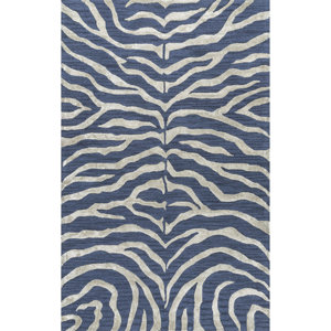 Mercer41 Avnee Animal Print Handmade Tufted Blue Area Rug & Reviews ...
