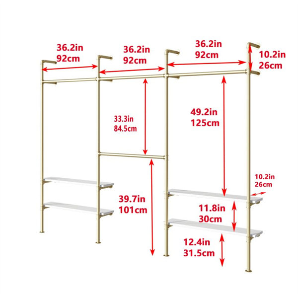 transparent.0 Wall Mounted Clothes Rack | Wayfair