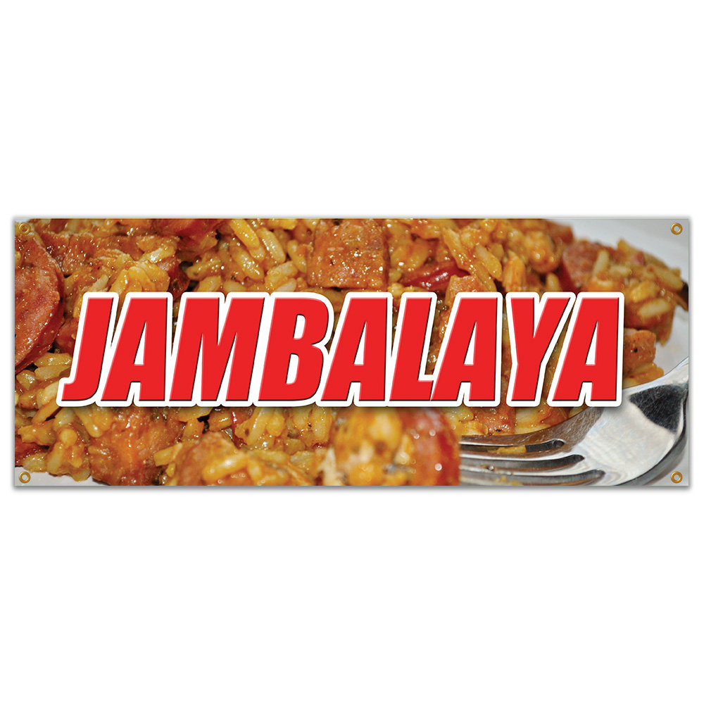 SignMission JAMBALAYA BANNER SIGN New Orleans Cajun Gumbo Po Boys Red ...