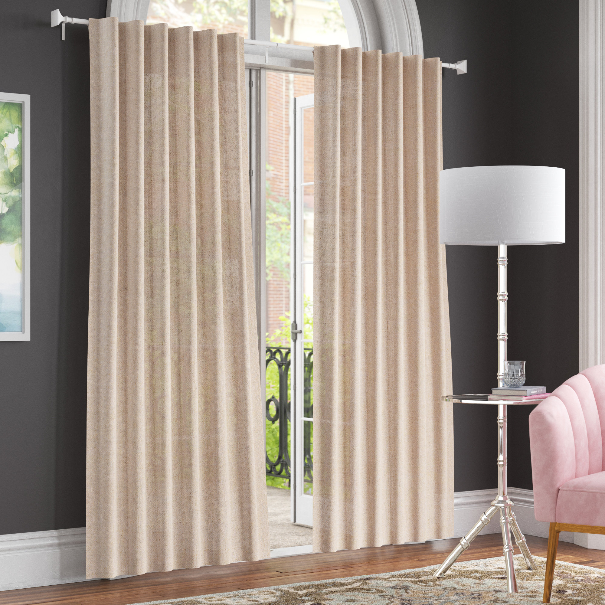 Joss & Main Vincenzo Heavyweight Textured Light Filtering Hidden Tab ...