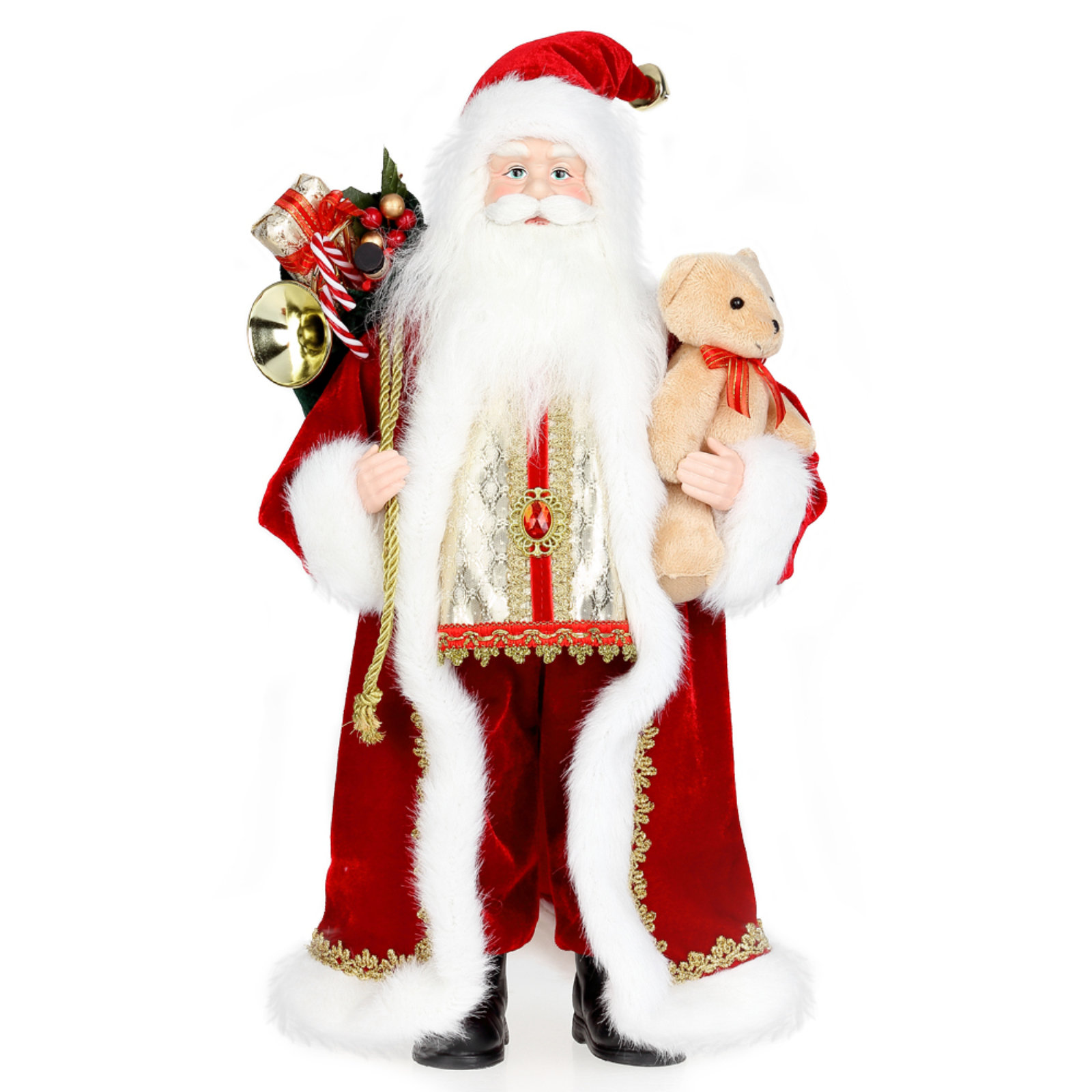 The Holiday Aisle® 17" Traditional Standing Santa Claus Christmas ...