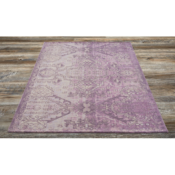 Bungalow Rose Mork Southwestern Mauve Area Rug | Wayfair