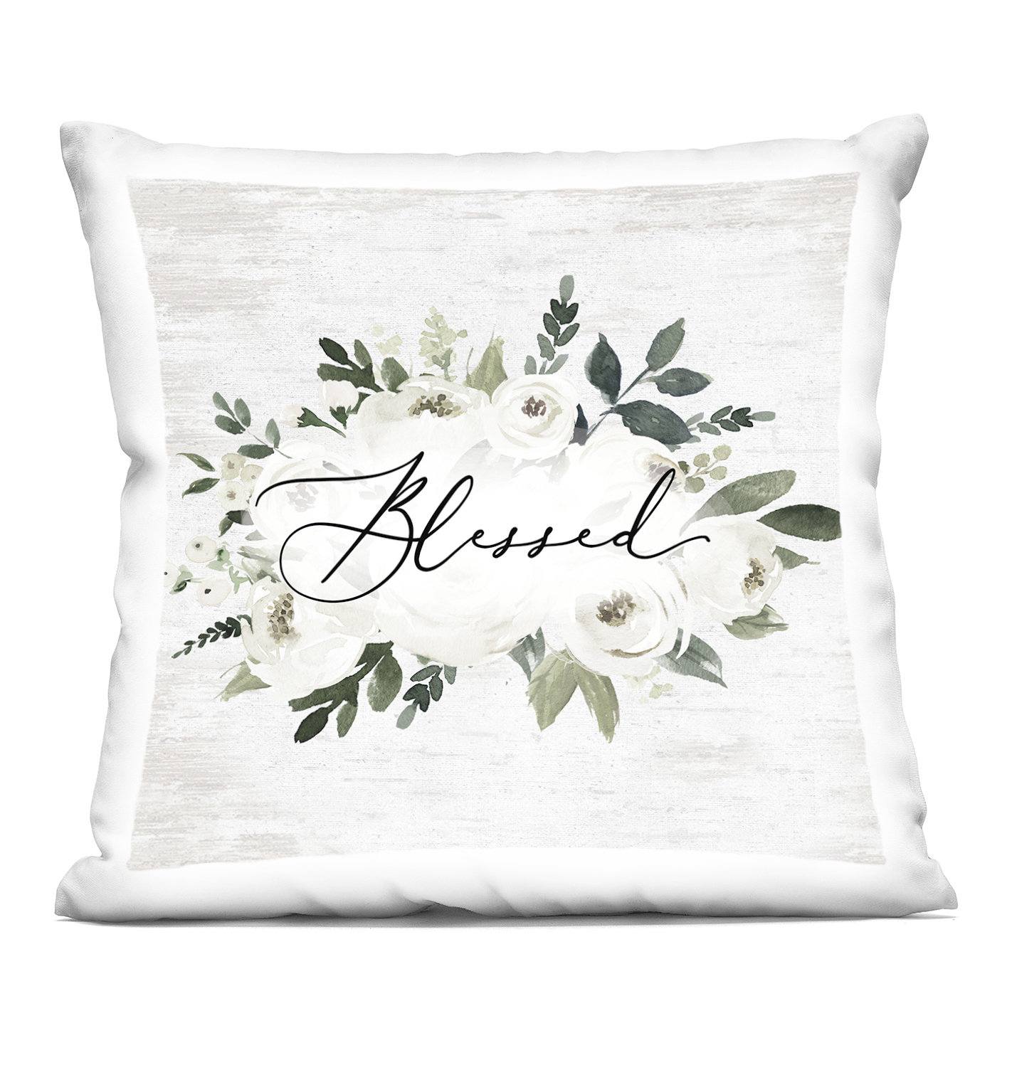 Stupell Industries Blessed & Roses Decorative Printed Throw Pillow by ...