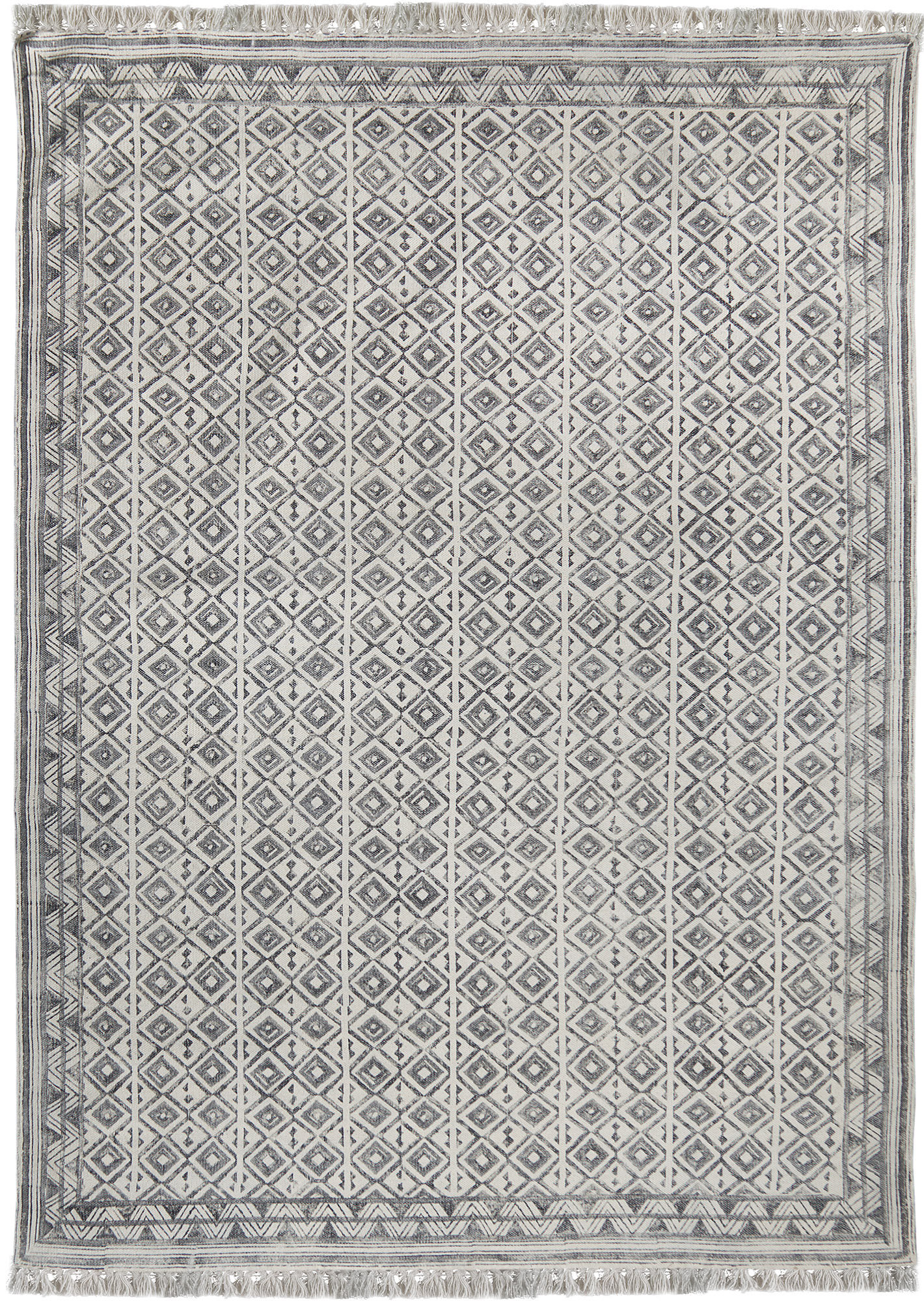 Dakota Fields Crispin Cotton Gray Area Rug | Wayfair