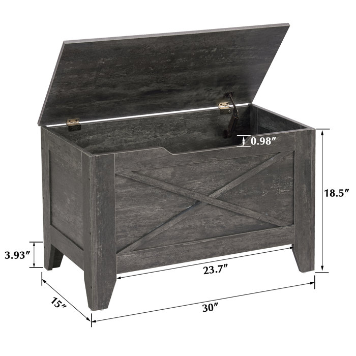 Gracie Oaks Pania 30" Wide Rectangle Storage Bench | Wayfair