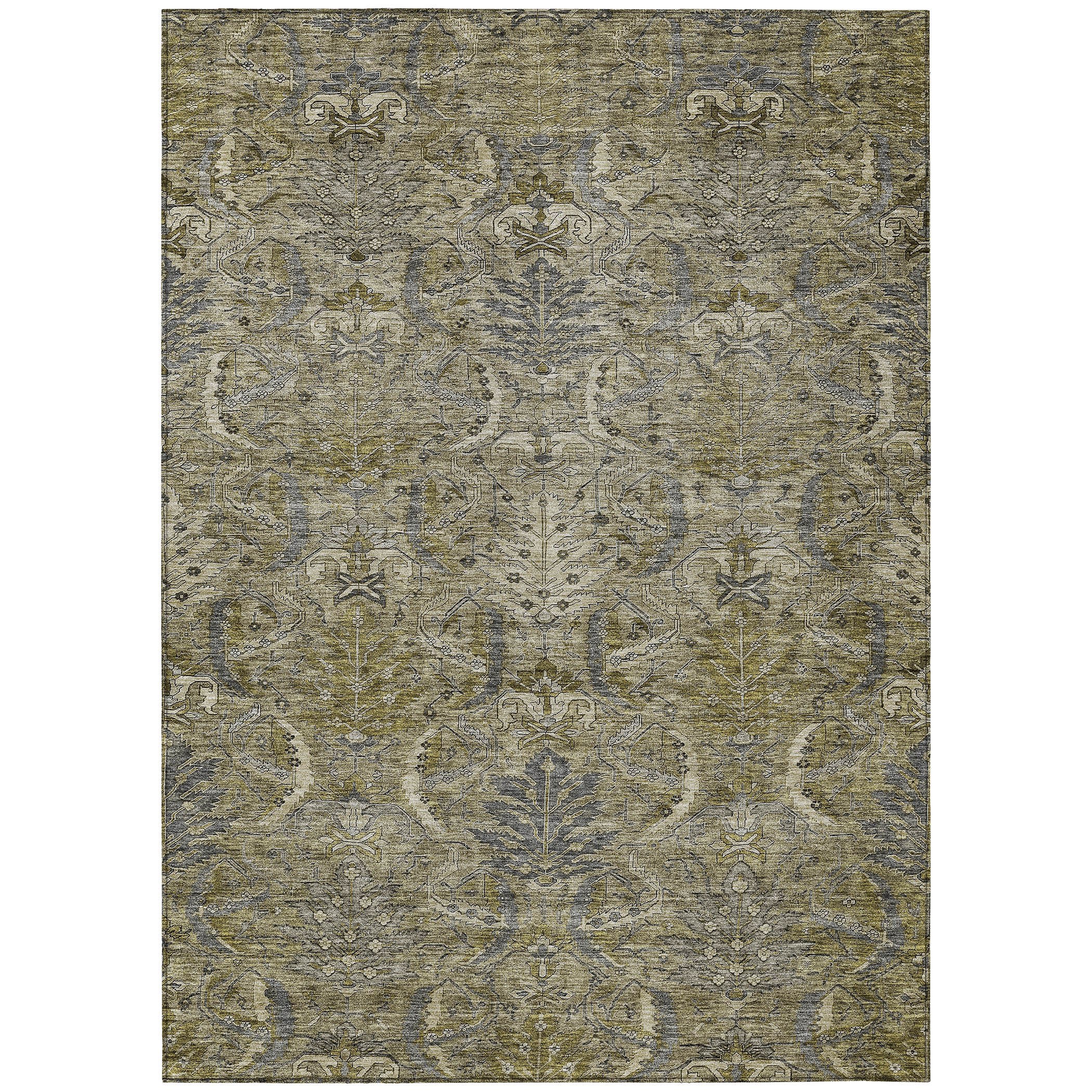 Latitude Run® Rustica Taupe Washable Indoor-Outdoor Rug - | Wayfair