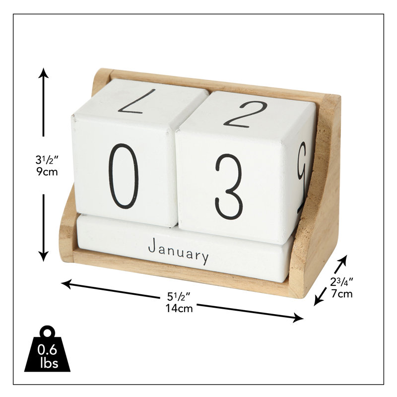 George Oliver 6 Piece Burnetta Calendar Letter Blocks Set & Reviews ...