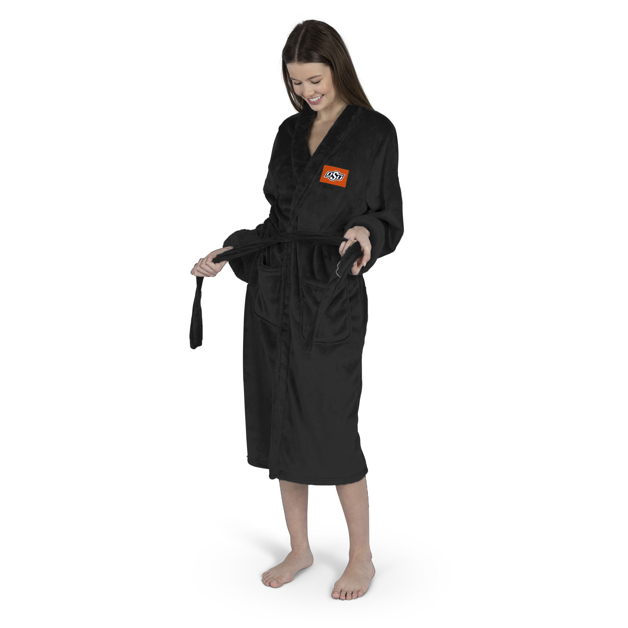 Wildon Home® NCAA Oklahoma State Cowboys Team Pride Silk Touch Robe ...