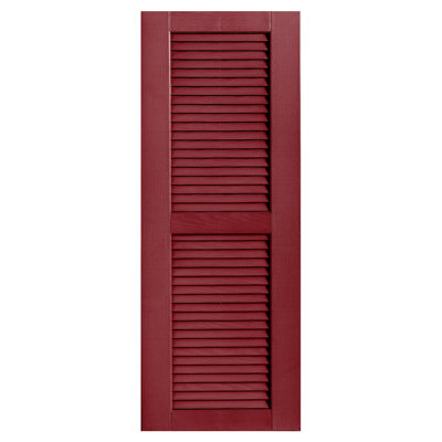 Alpha Shutters Straight Top Open Louver Shutters Pair & Reviews | Wayfair