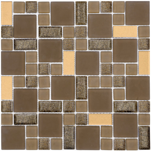 Mosaic Kitchen 2" x 2" Glass Versailles Wall & Floor Tile | Wayfair
