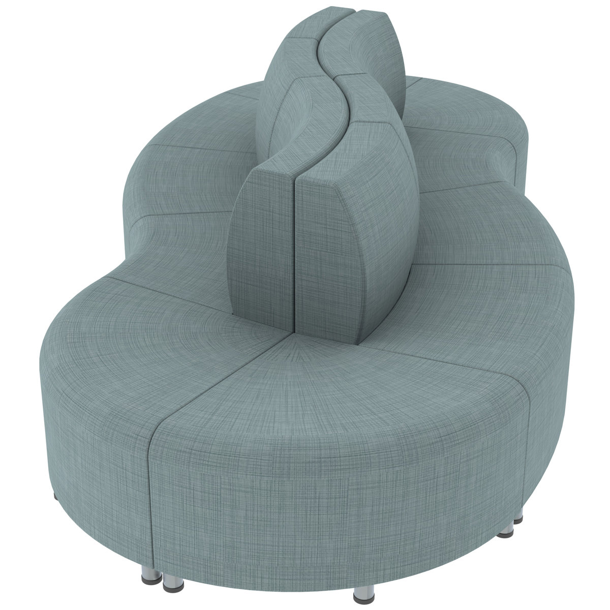 Factory Direct Partners Pro Series Connect Curved Wave Seating, 10 ...
