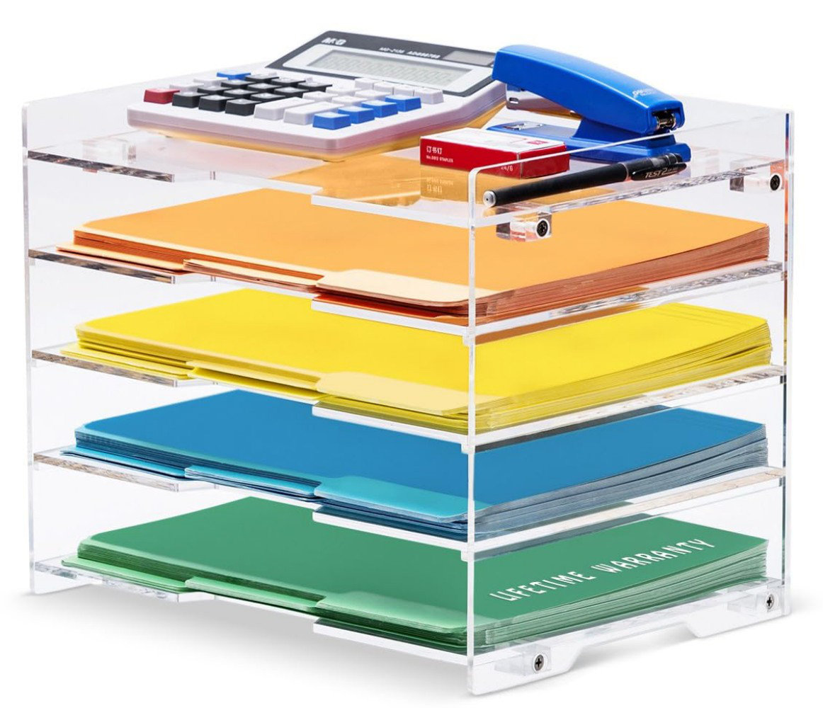 Wrought Studio™ File Paper Organizer Letter Tray For Desk Office ...