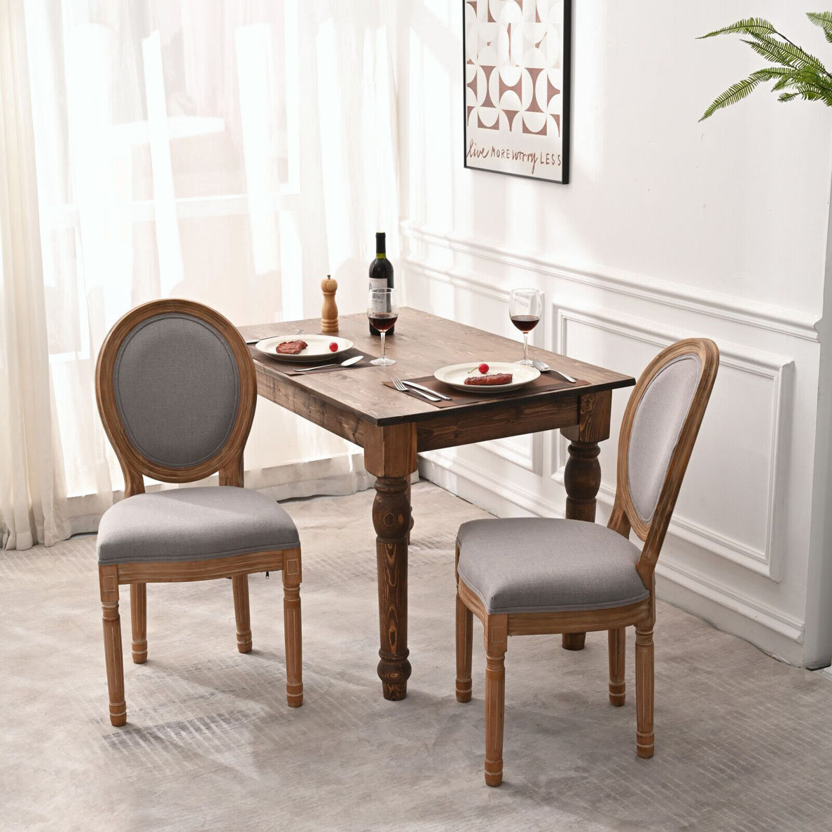 Ophelia & Co. Wood Frame Dining Chairs Set of 2 | Wayfair