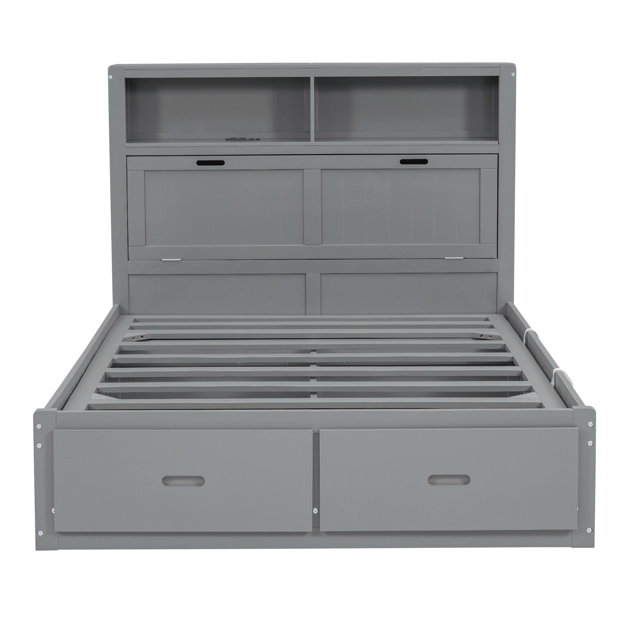 Latitude Run® Wood Hydraulic Platform Bed With Storage Led Headboard ...