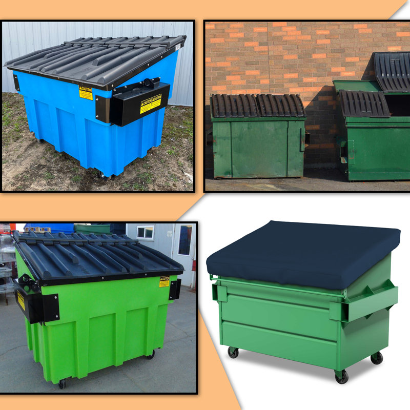 Latitude Run® Heavy Duty Multipurpose Outdoor Dumpster Cover, Durable ...