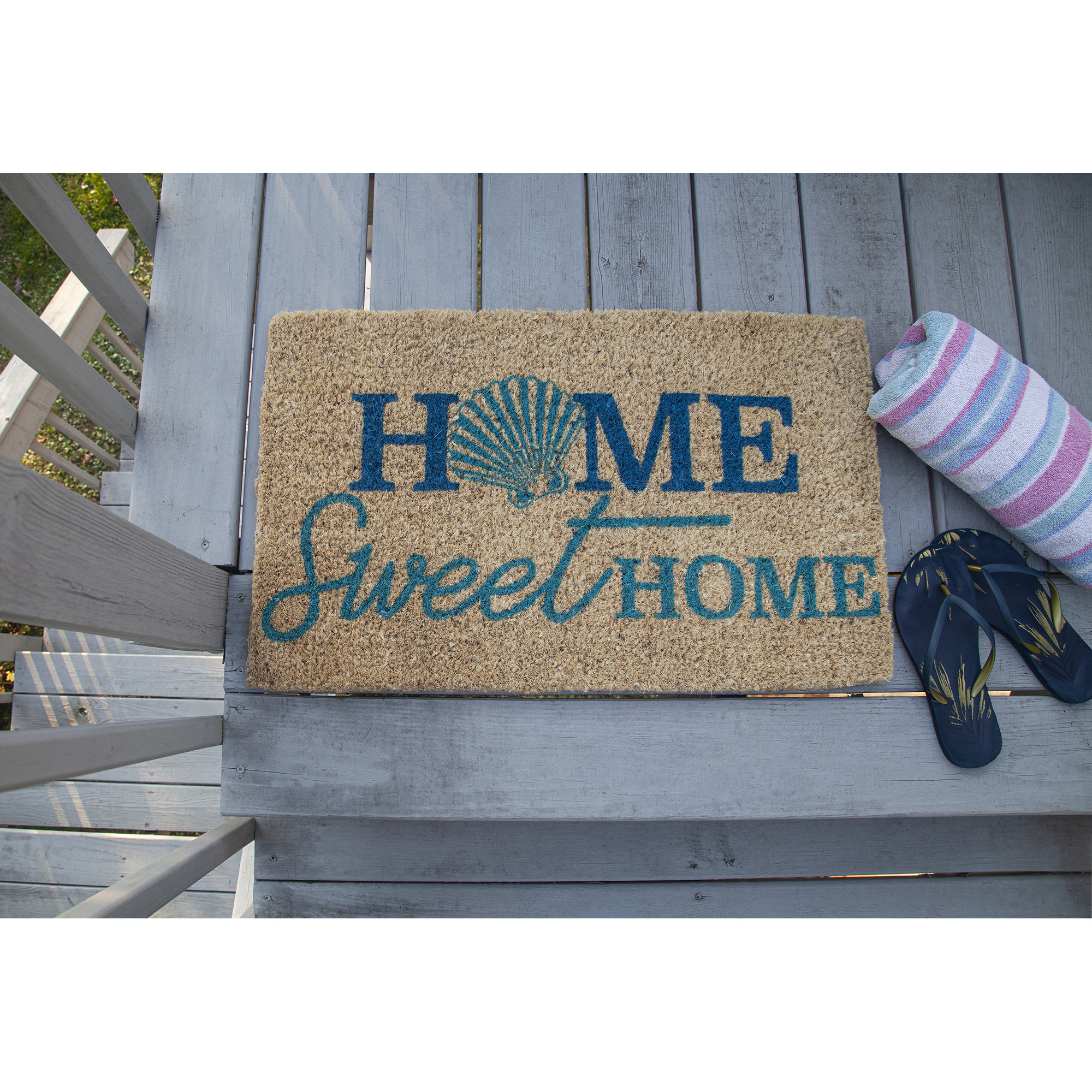 Entryways Sweet Summer Home Handwoven Coconut Fiber Doormat | Wayfair