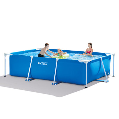 Intex New Intex Rectangular Frame Above Ground Swimming Pool & Reviews ...
