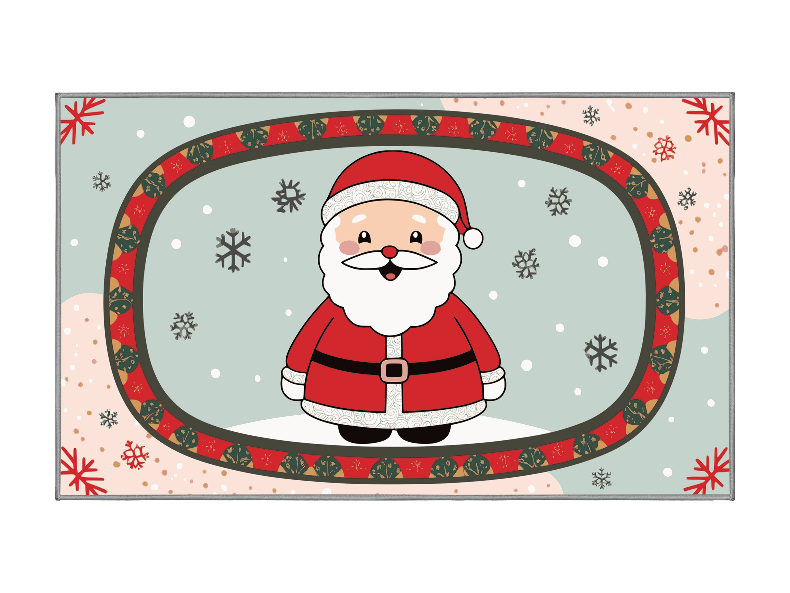The Holiday Aisle® Washable Christmas Winter Holiday Rug | Wayfair