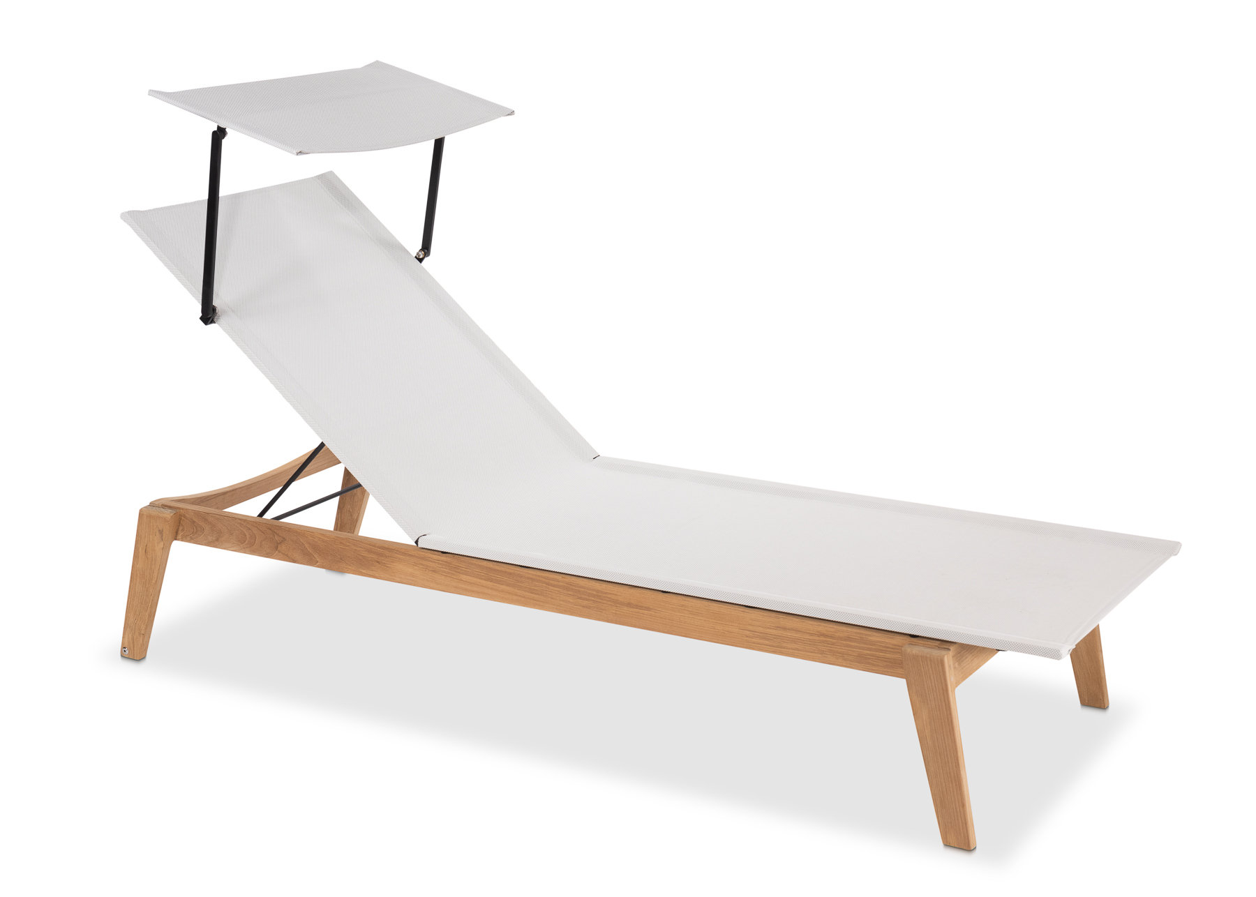 AllModern Andes 80.5 Reclining Teak Single Chaise | Wayfair