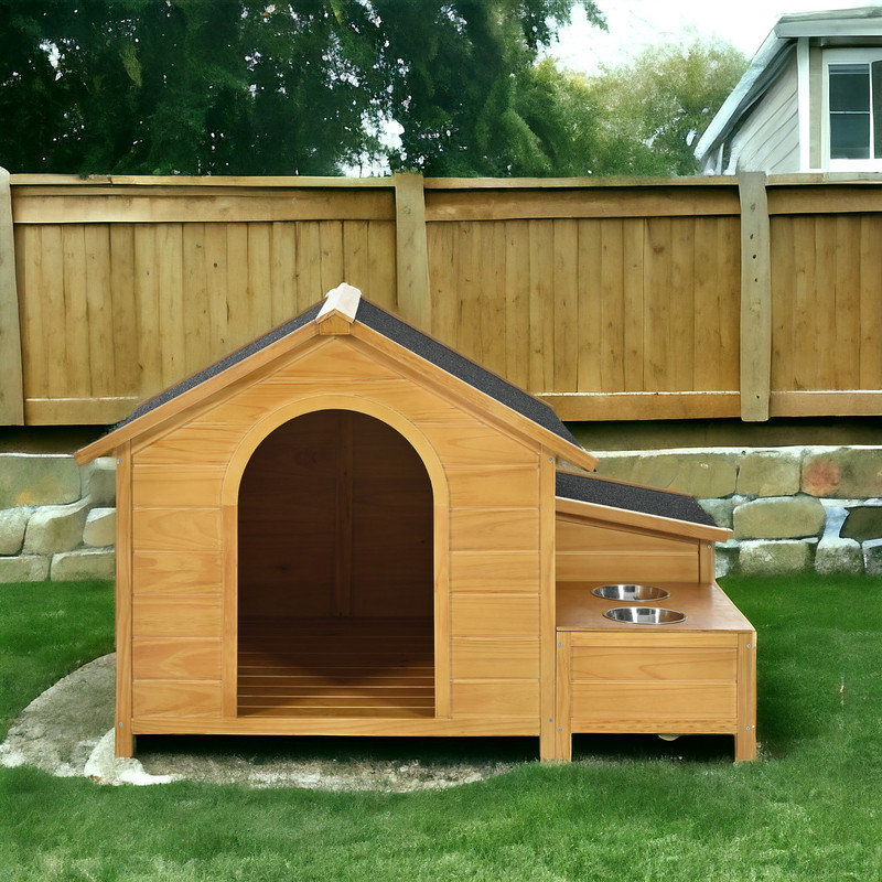 Tucker Murphy Pet™ Ellakate Solid Wood Dog House | Wayfair